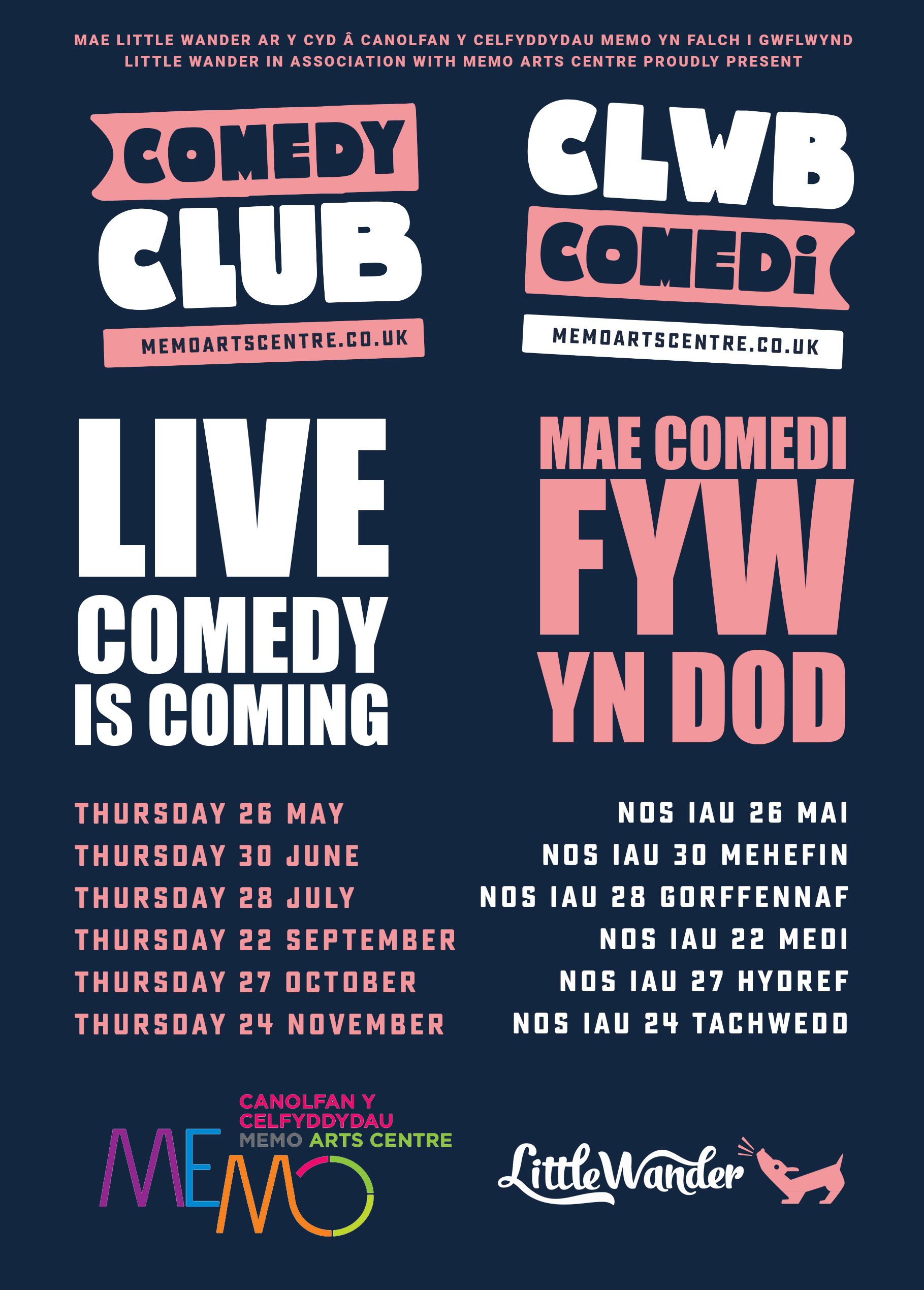 NEW Comedy Club coming soon! - Memo Arts Centre, Barry